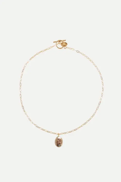 DANIELA MILLAN JEWELRY Filled Pendant Chain Necklace - Gold