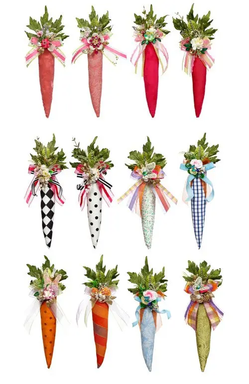 MARK ROBERTS Jeweled Embellished Carrots - Multiple Colors
