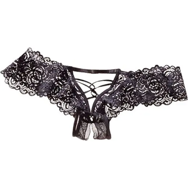 LASCANA Strappy Open Thong - Black