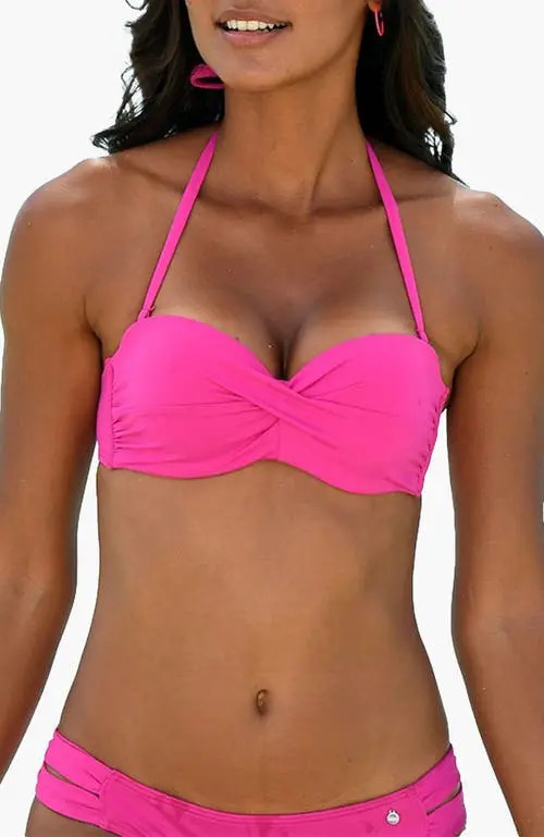LASCANA Twist Bandeau Bikini Top - Pink