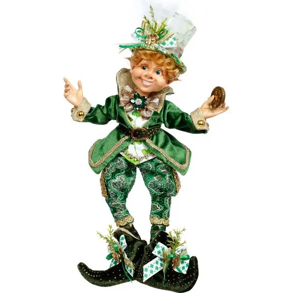MARK ROBERTS Pot Of Gold Elfin - Shamrock Green