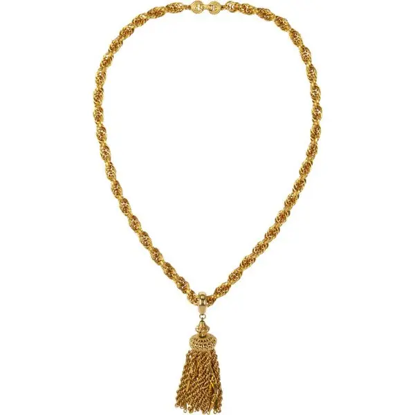 SUSAN CAPLAN Monet Tassel Pendant Necklace - Gold