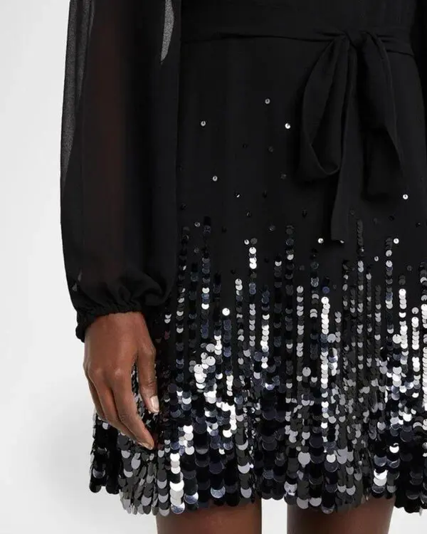 UNGARO Bradly Paillette-embellished Mini Dress