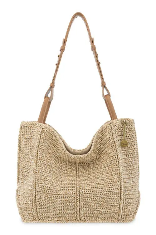 THE SAK Los Feliz Medium Crochet Tote Bag - Bamboo Static
