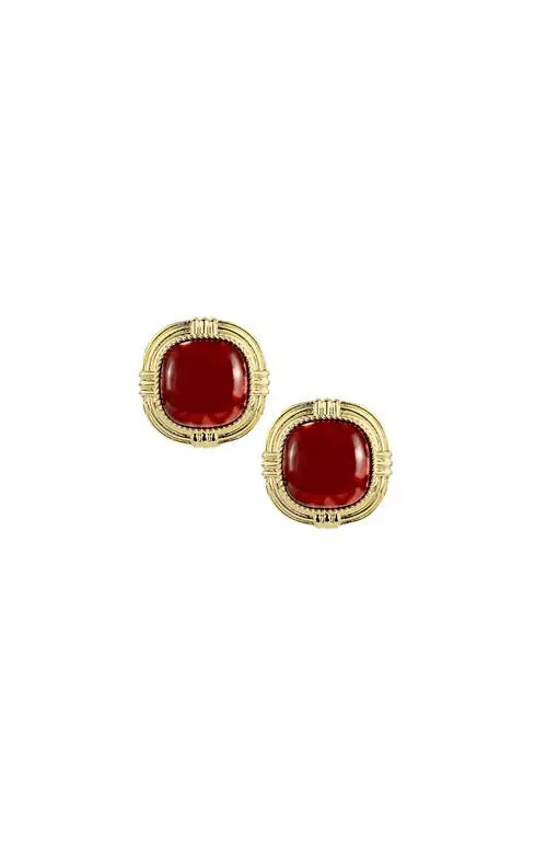 RC RETRO CHIC Agate Earrings - Red
