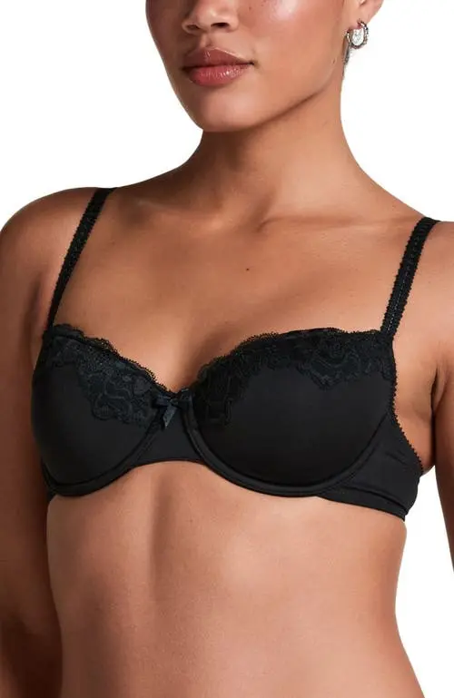 Hunkemoller Secret Lace Padded Underwired Bra - Black