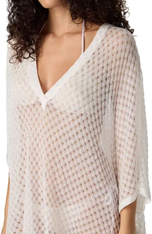 Missoni Short Caftan Cover-up In Lamé Viscose With Raschel Workmanship
