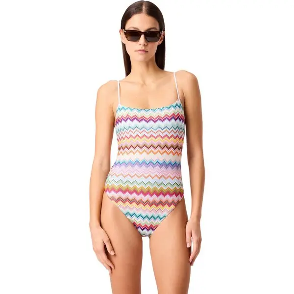 Missoni Lamé Viscose One-piece Swimsuit - Multicoloured