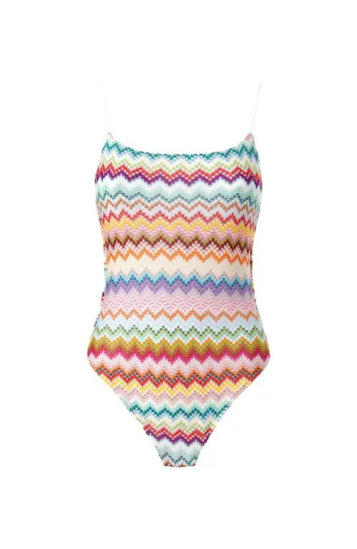 Missoni Lamé Viscose One-piece Swimsuit - Multicoloured