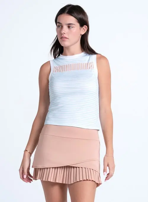 Lucky In Love Striped Muscle Tank