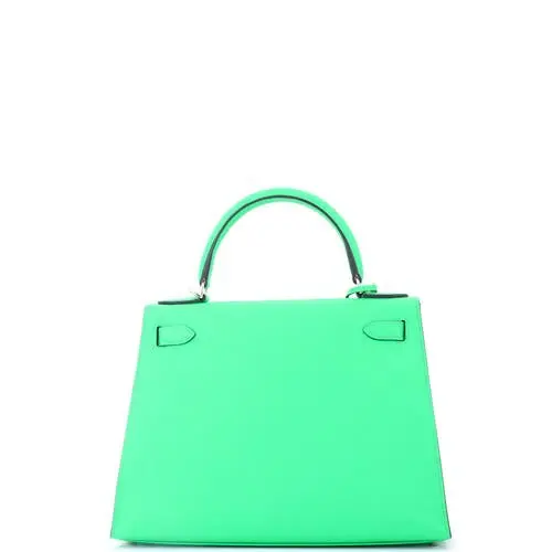 Hermès Kelly Handbag 28 Green Epsom With Palladium Hardware - Vert Comics