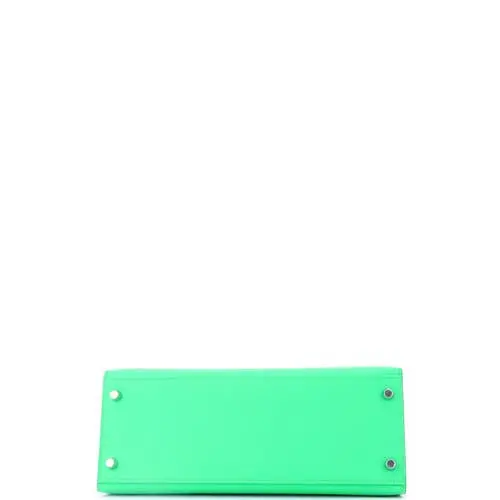 Hermès Kelly Handbag 28 Green Epsom With Palladium Hardware - Vert Comics