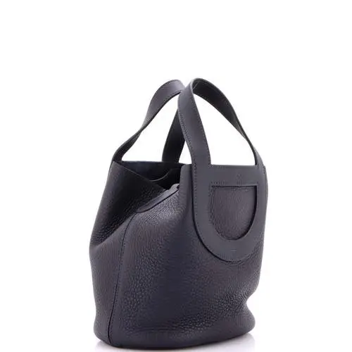 Hermès In-the-loop Bag Clemence With Swift 18 - Black