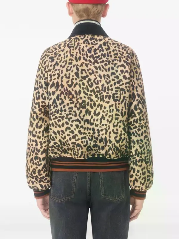 Valentino Garavani Leopard-print Wool Bomber Jacket - Neutrals