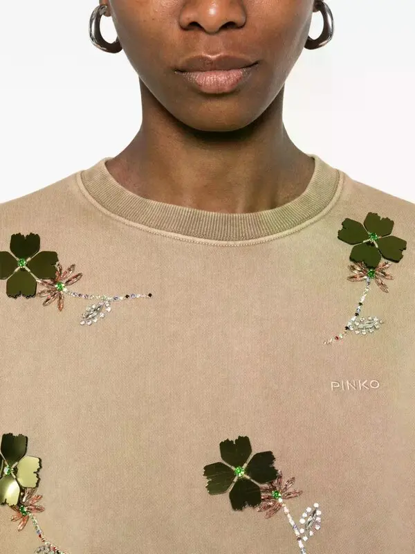 Pinko Embellished Crewneck Sweater