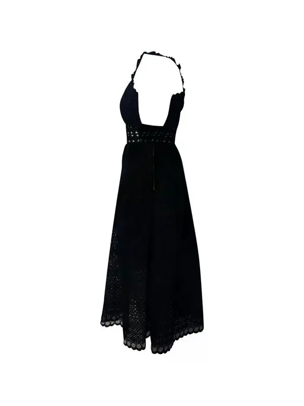 SELF-PORTRAIT Openwork Asymmetrical Dress