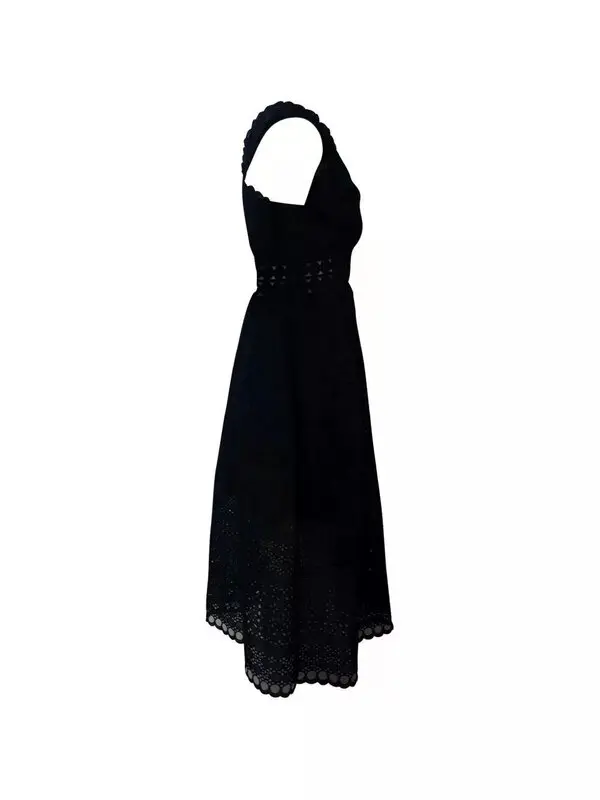SELF-PORTRAIT Openwork Asymmetrical Dress