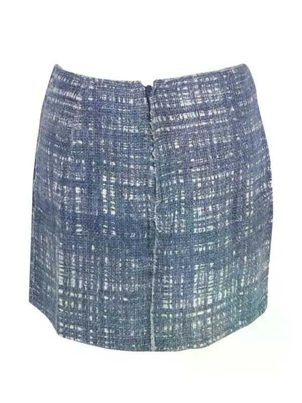Prada Tweed-texture A-line Mini Skirt