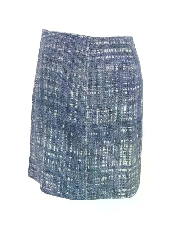 Prada Tweed-texture A-line Mini Skirt