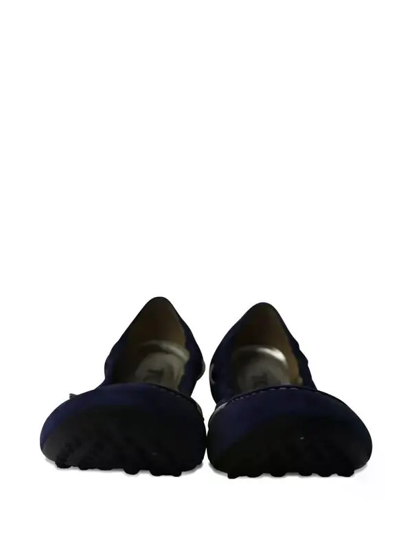 TOD'S Scrunch Bow Ballerinas - Blue
