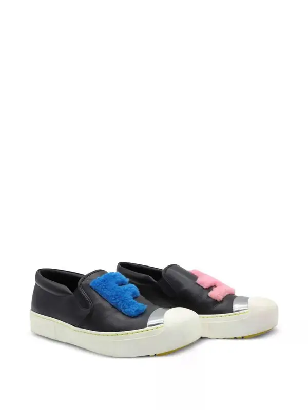 Fendi Leather Slip-on Sneakers