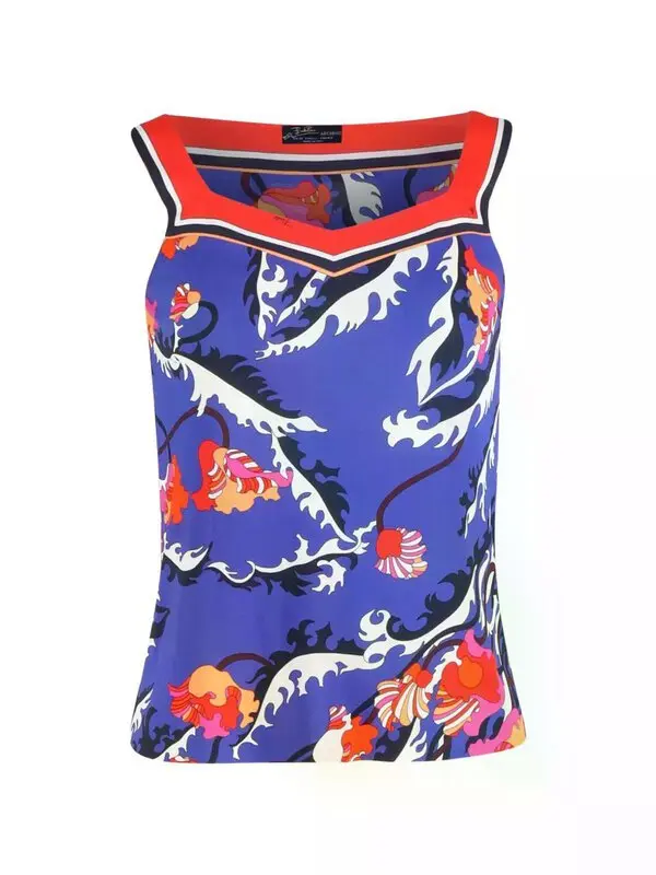 Emilio Pucci Printed Sleeveless Blouse