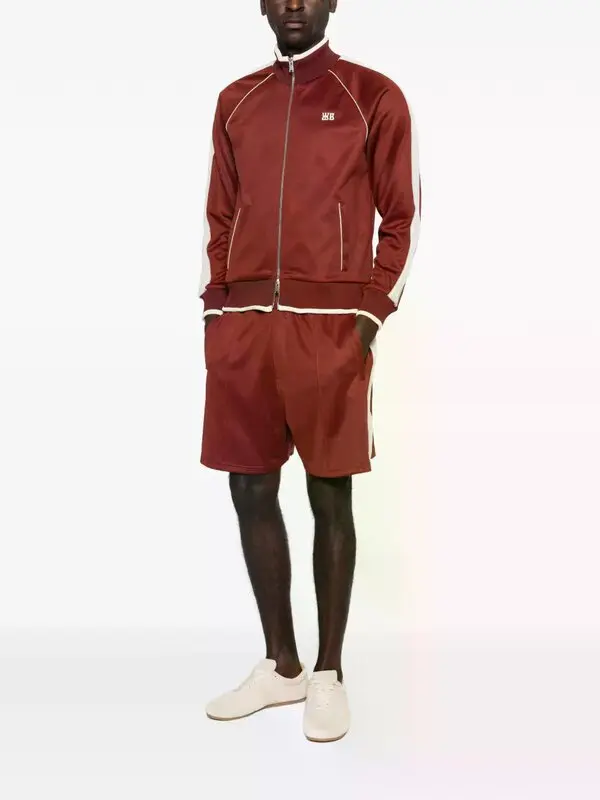 WALES BONNER Logo Stripe Jersey Track Jacket - Red