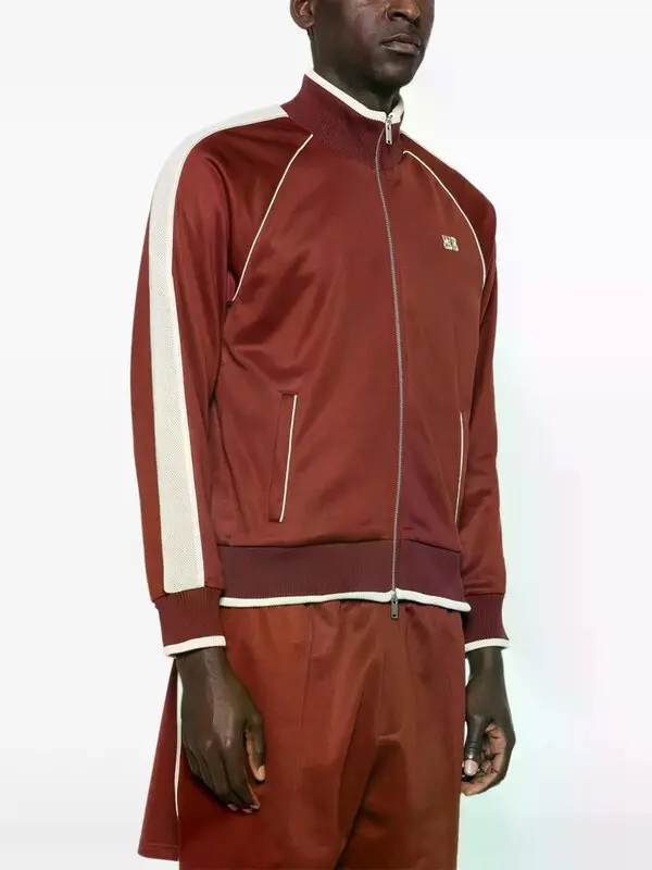 WALES BONNER Logo Stripe Jersey Track Jacket - Red