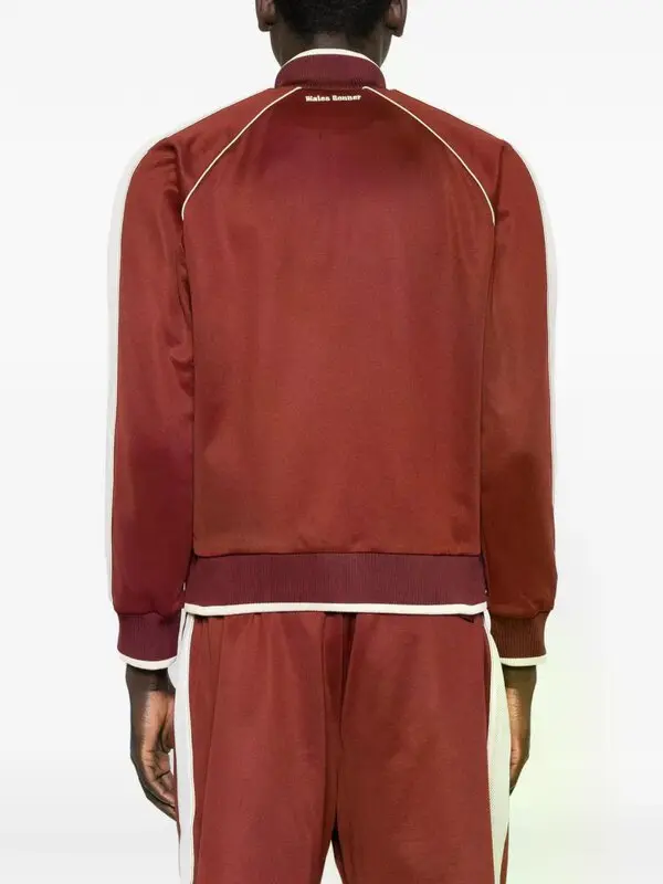 WALES BONNER Logo Stripe Jersey Track Jacket - Red
