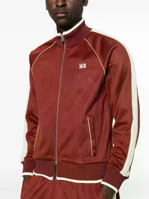 WALES BONNER Logo Stripe Jersey Track Jacket - Red