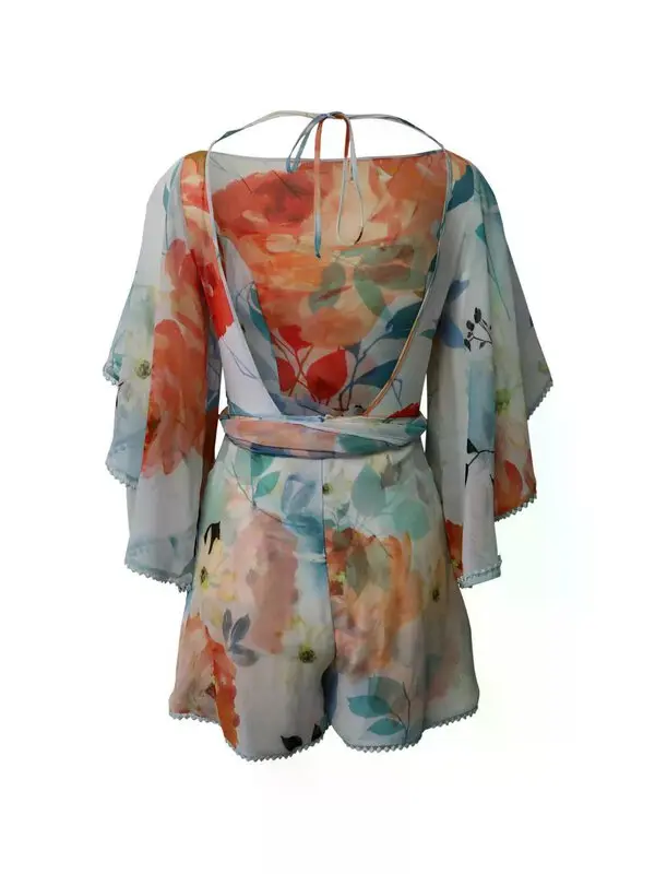 Charo Ruiz Ibiza Floral Print Playsuit