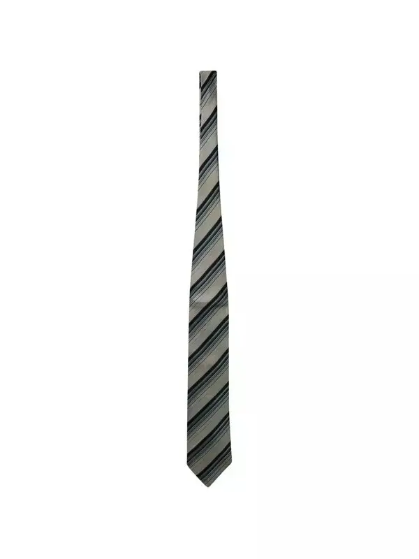 Ermenegildo Zegna Striped Silk Tie - Grey