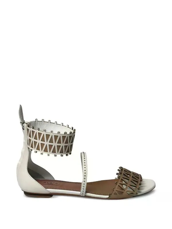 Alaïa Ankle-cuff Laser-cut Sandals