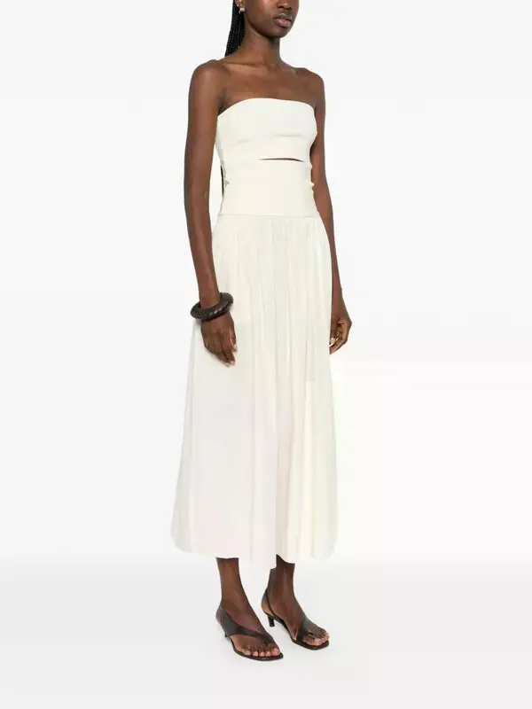 ESSE STUDIOS Strapless Split Midi Dress