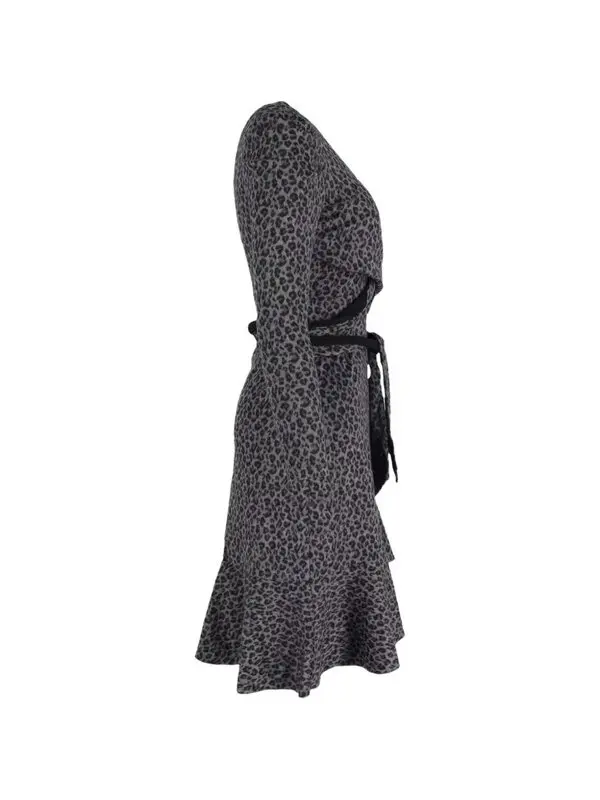 Diane Von Furstenberg Sienna Leopard-print Dress - Grey