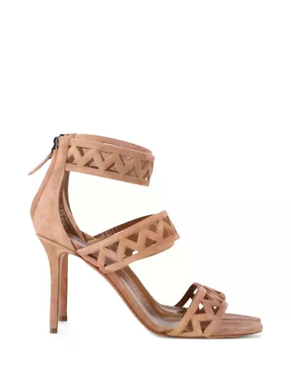 Alaïa Laser-cut Suede Sandals