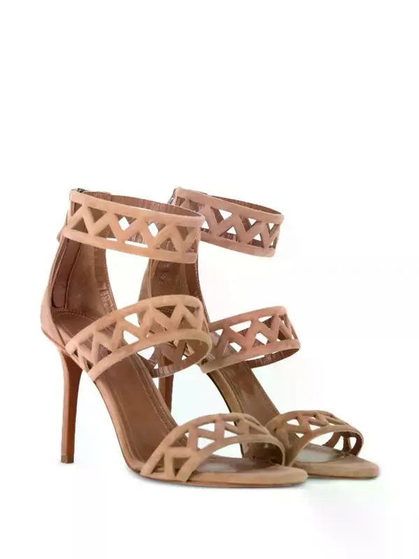 Alaïa Laser-cut Suede Sandals