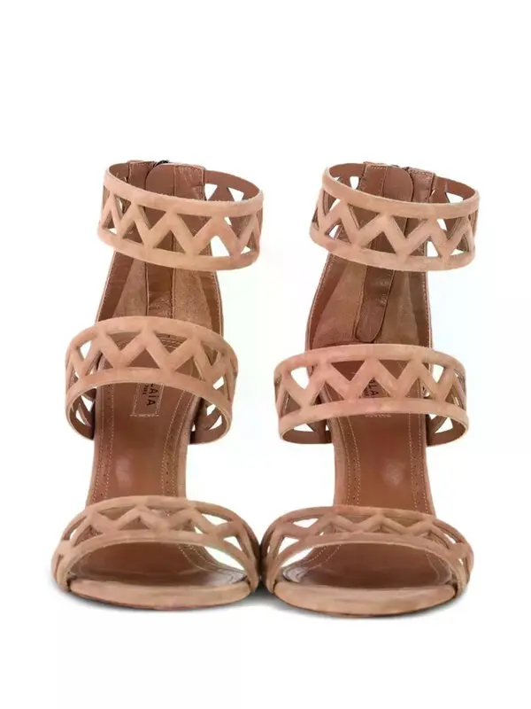 Alaïa Laser-cut Suede Sandals