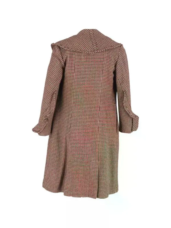 Sonia Rykiel Paris Houndstooth Ruffled-collar Coat