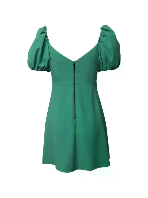 Alice + Olivia Puff-sleeve Flared Dress