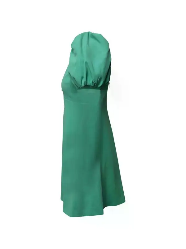 Alice + Olivia Puff-sleeve Flared Dress