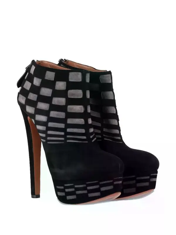 Alaïa Laser Cut Platform Ankle Boots