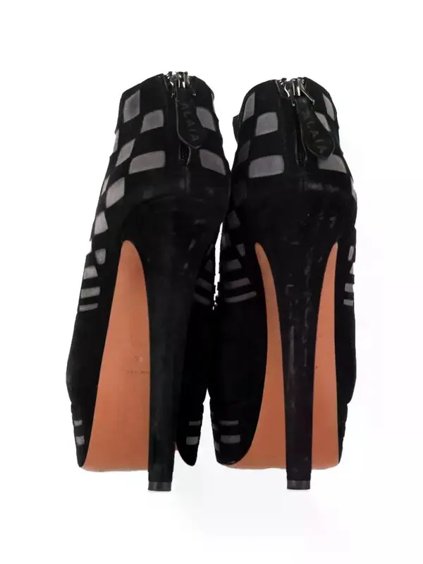 Alaïa Laser Cut Platform Ankle Boots