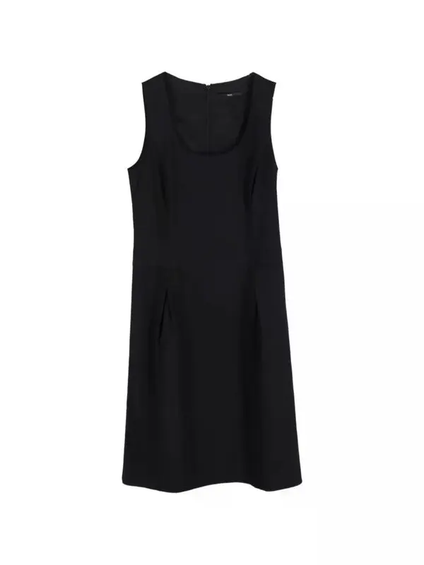 BOSS Sleeveless Shift Midi Dress - Black