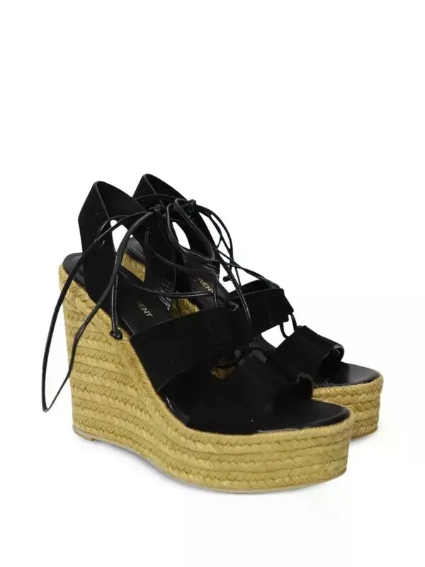 Saint Laurent Platform Wedge Espadrilles