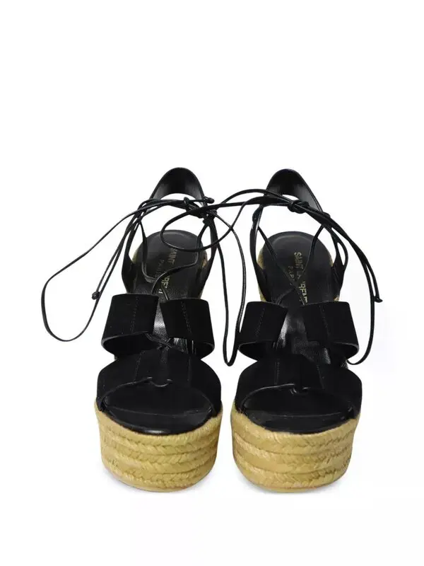 Saint Laurent Platform Wedge Espadrilles