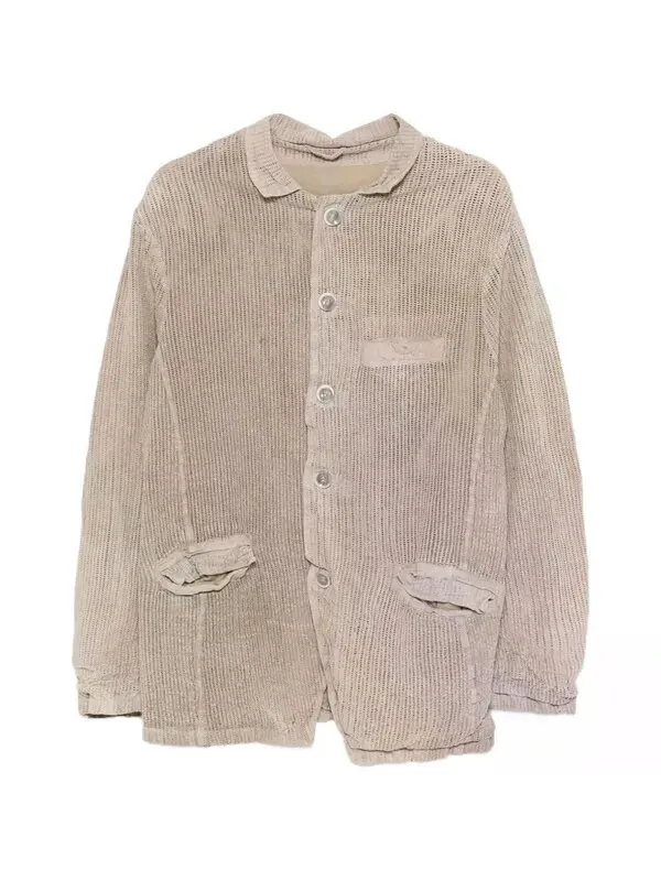 GIORGIO BRATO Textured Leather Jacket With Pockets