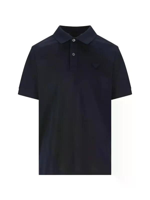 Prada Logo-triangle Polo Shirt - Blue