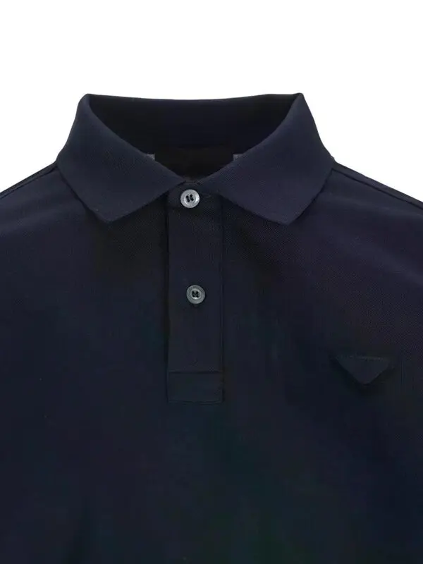 Prada Logo-triangle Polo Shirt - Blue