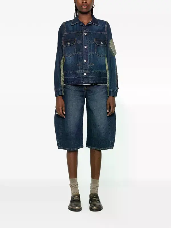 Sacai Belted Cropped Shorts